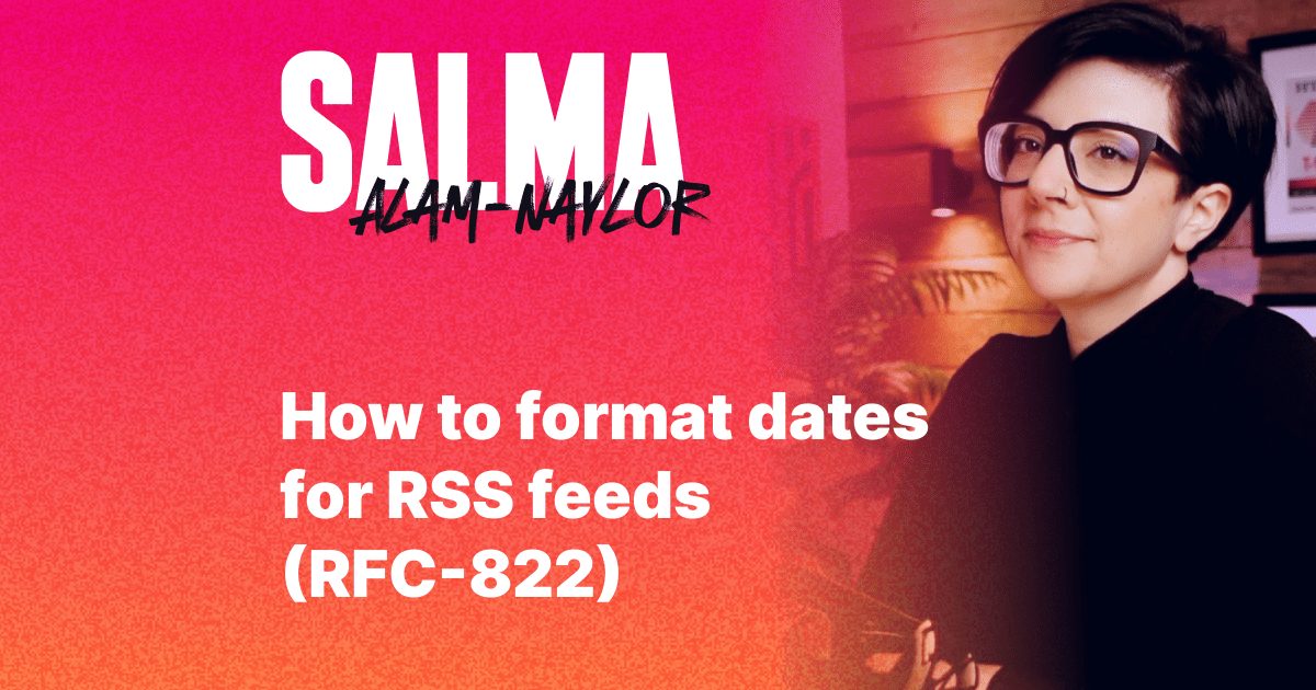 How to format dates for RSS feeds (RFC-822)