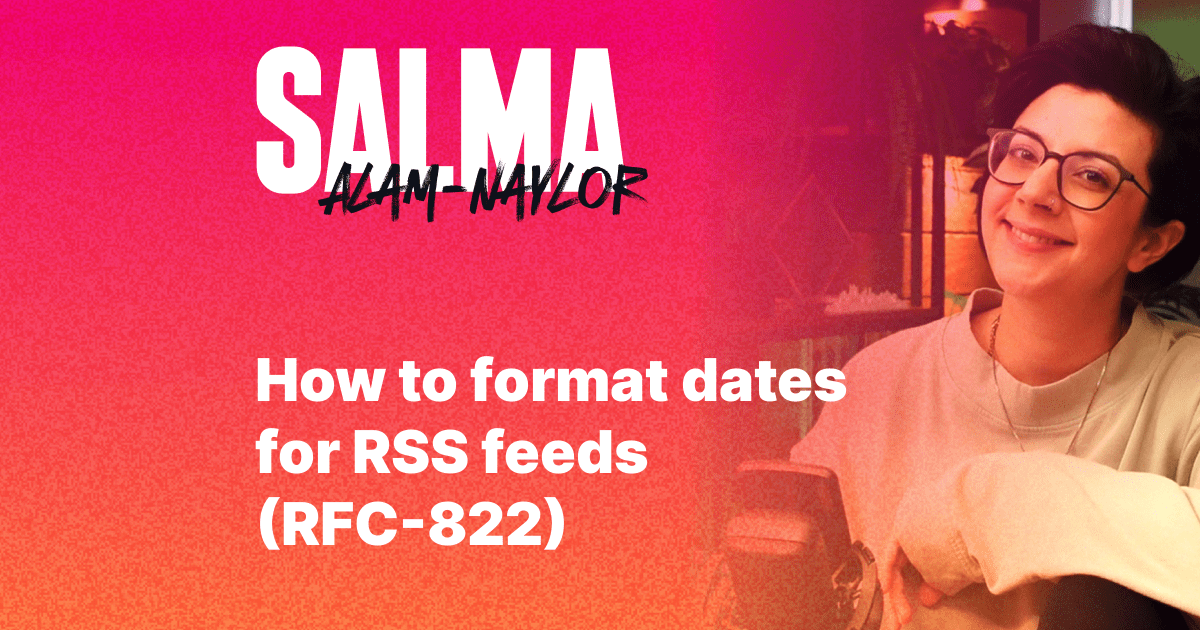 How to format dates for RSS feeds (RFC-822)