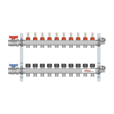 HEATLINK 76110 10 LOOP STAINLESS STEEL MANIFOLD WITH FLOW METER ...