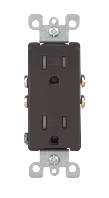LEVITON T5325 DECORA 15A 125V 2-POLE 3-WIRE TAMPER RESISTANT DUPLEX ...