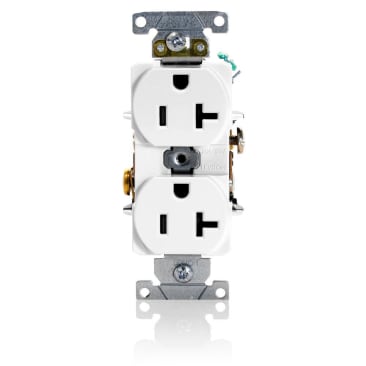 LEVITON 5362-SW 20A 125V 2-POLE 3-WIRE COMPACT INDUSTRIAL DUPLEX ...