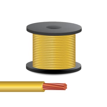 14 (150M) 41-STRAND COPPER 105C TEW WIRE YELLOW | Bartle & Gibson Showroom