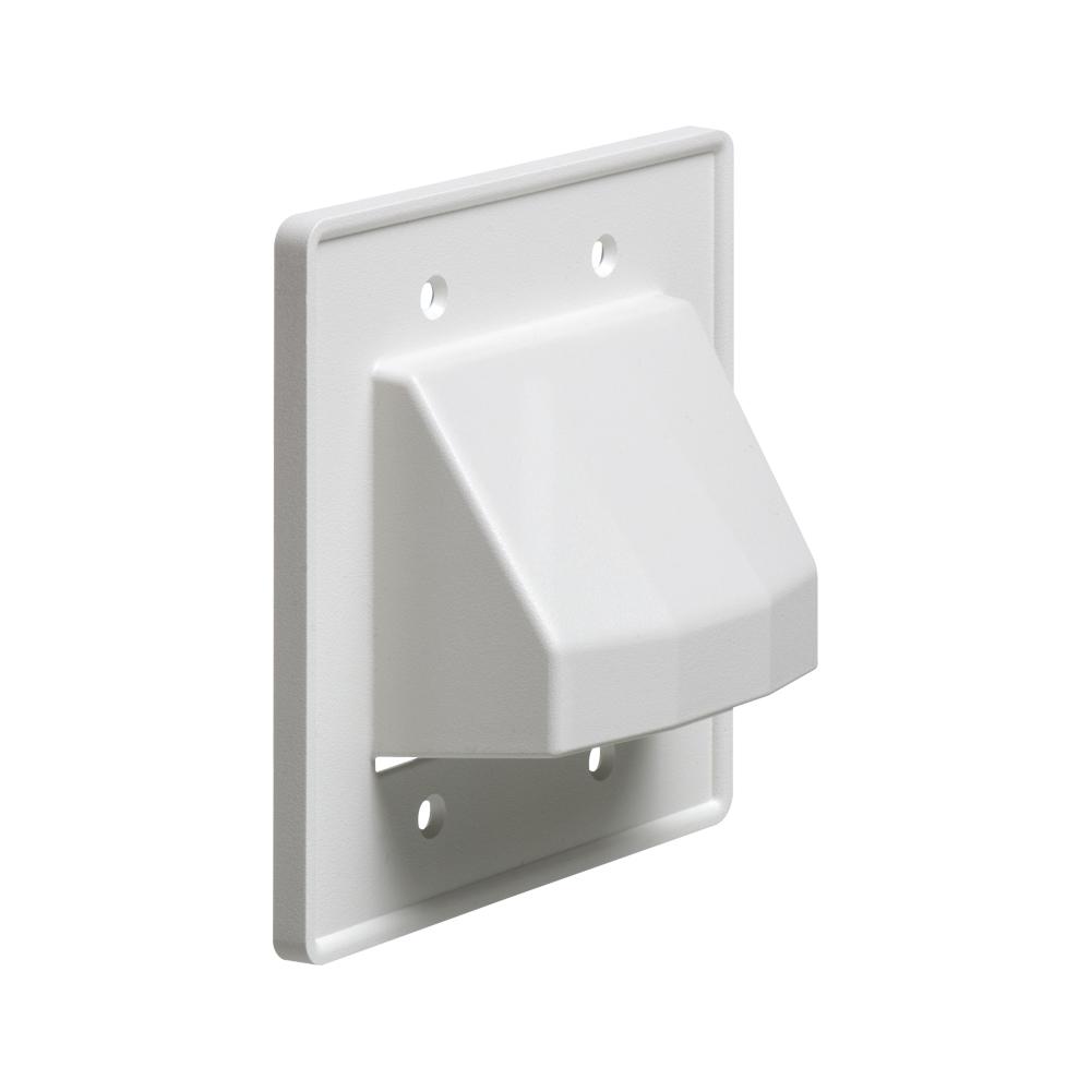 ARLINGTON CE2 TWO GANG CABLE ENTRY COVER PLATE - WHITE | Bartle ...