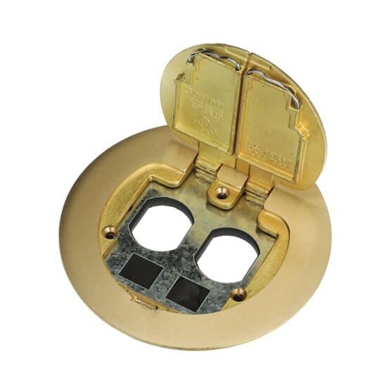 CARLON E97BR2D FLOOR BOX COVER DUAL SERVICE 2 DOOR BRASS | Bartle ...
