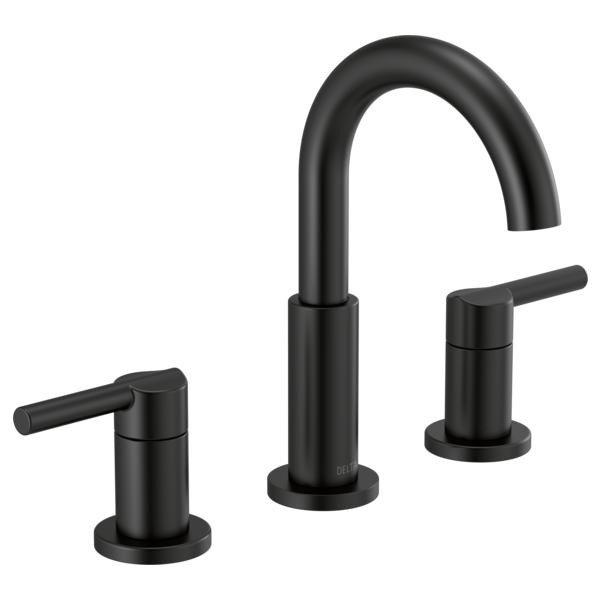 DELTA 35749LF-BL NICOLI WIDESPREAD LAVATORY FAUCET MATTE BLACK | Bartle ...