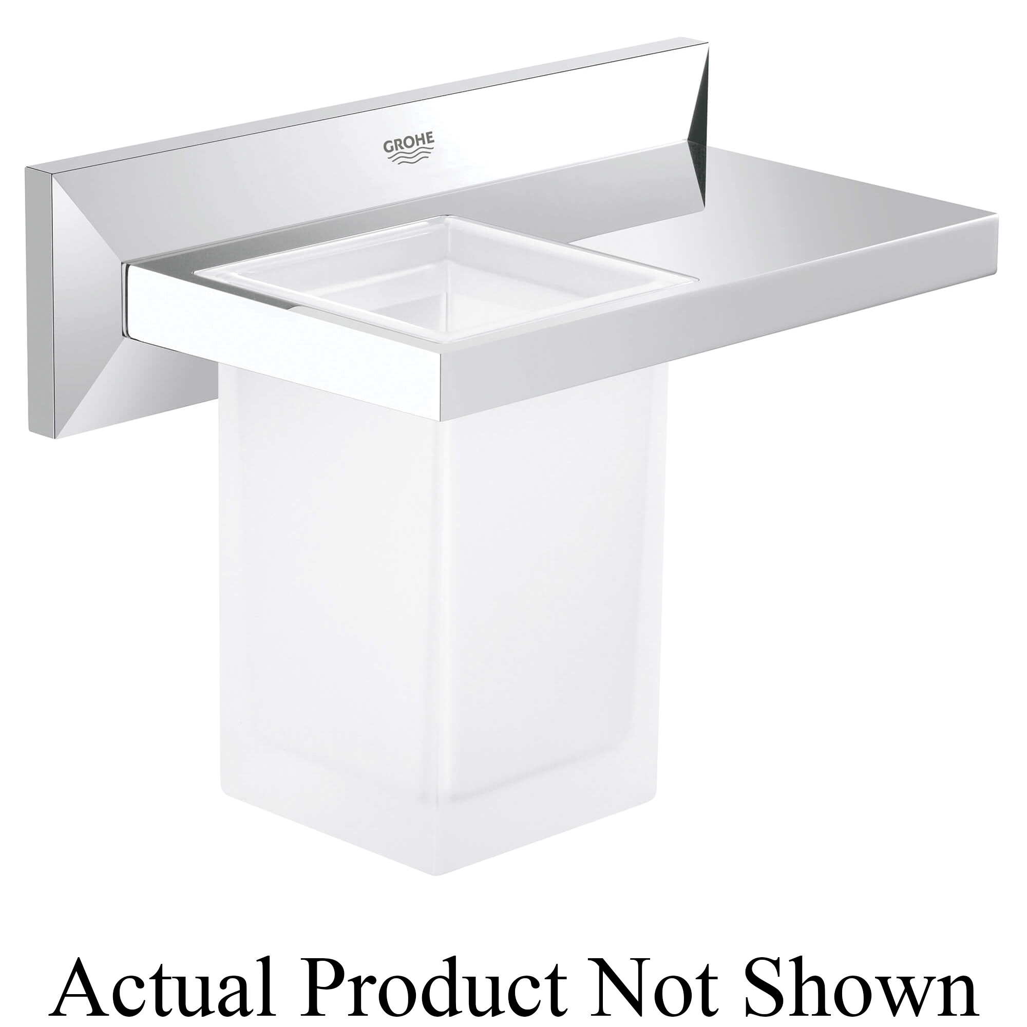 GROHE 40503000 ALLURE BRILLIANT GLAS WITH SHELF CHROME | Bartle ...
