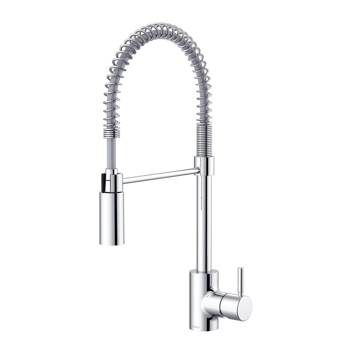 GERBER D451288 THE FOODIE 1 HOLE SEMI-PRO KITCHEN FAUCET CHROME ...