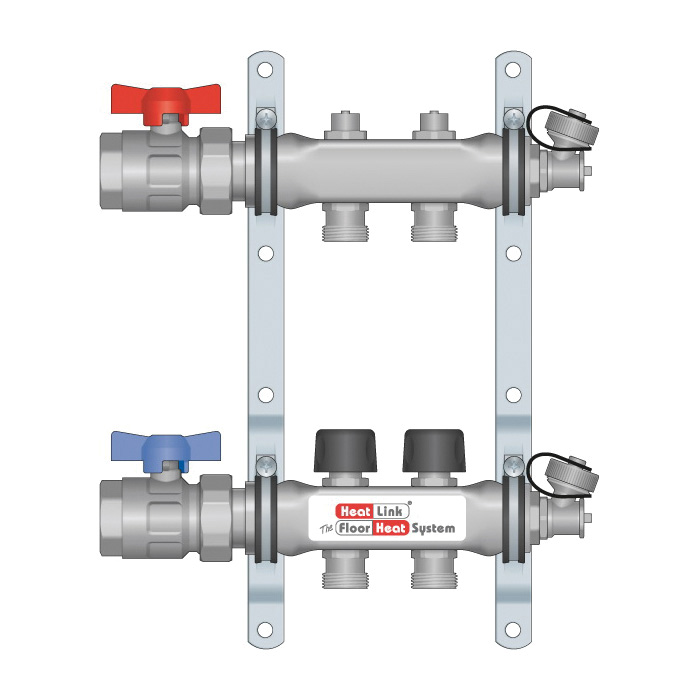 HEATLINK 76202 2 LOOP STAINLESS STEEL MANIFOLD WITH BALANCING SUPPLY ...