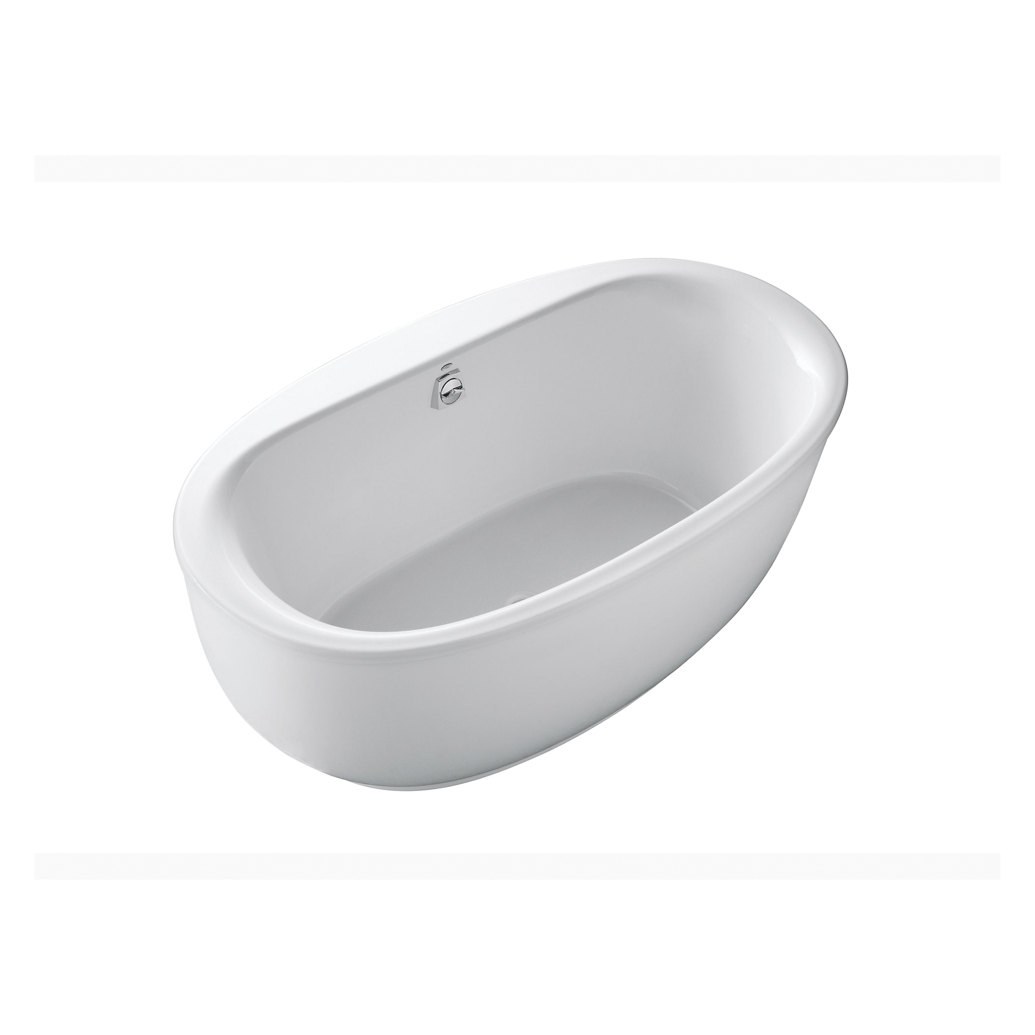 HYTEC 53990F-0 ELLESMERE 6034 FREESTANDING TUB WITH CENTER DRAIN WHITE ...