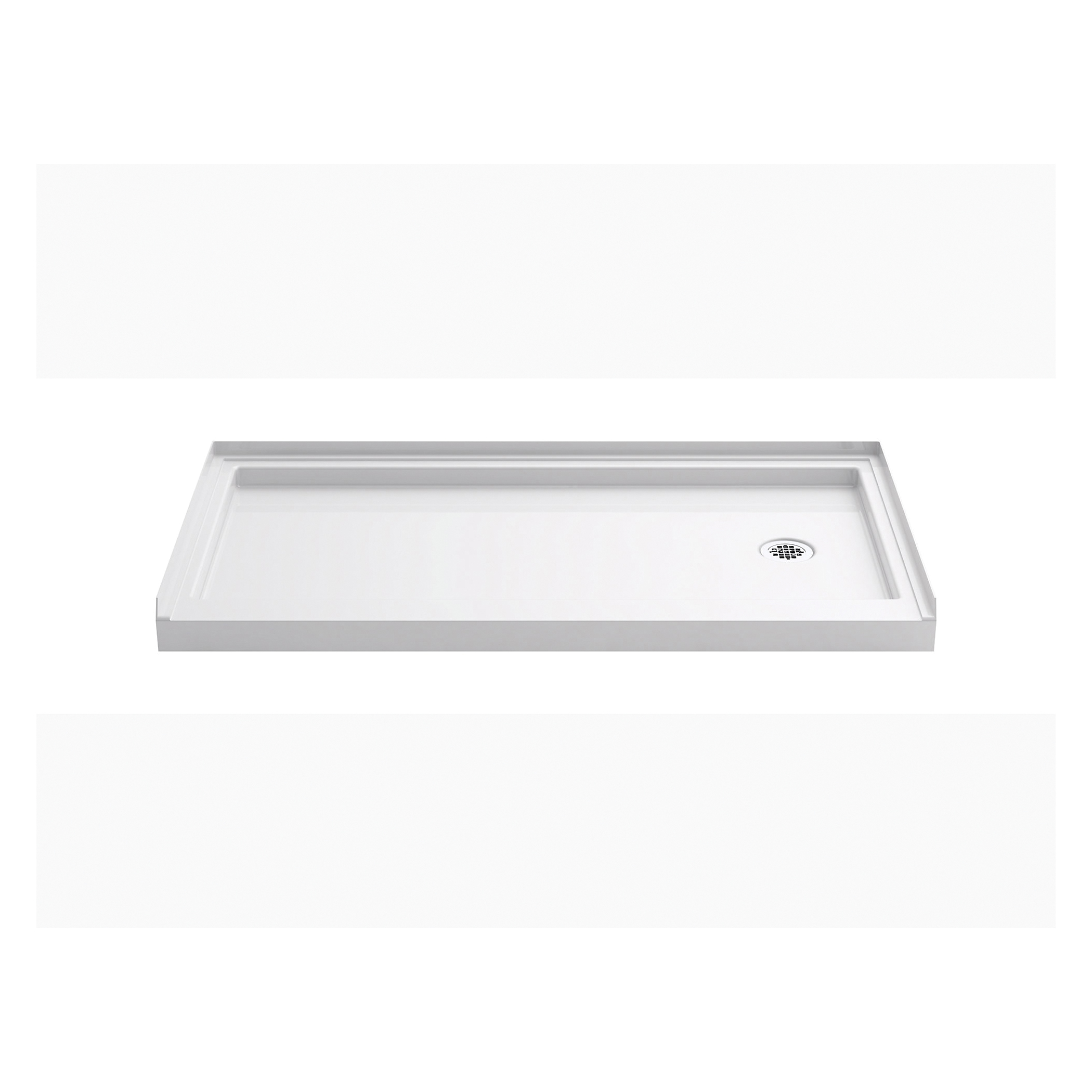 HYTEC ACR3775R-0 KENDALE ACRYLIC ALCOVE SHWR BASE RH WHITE | Bartle ...