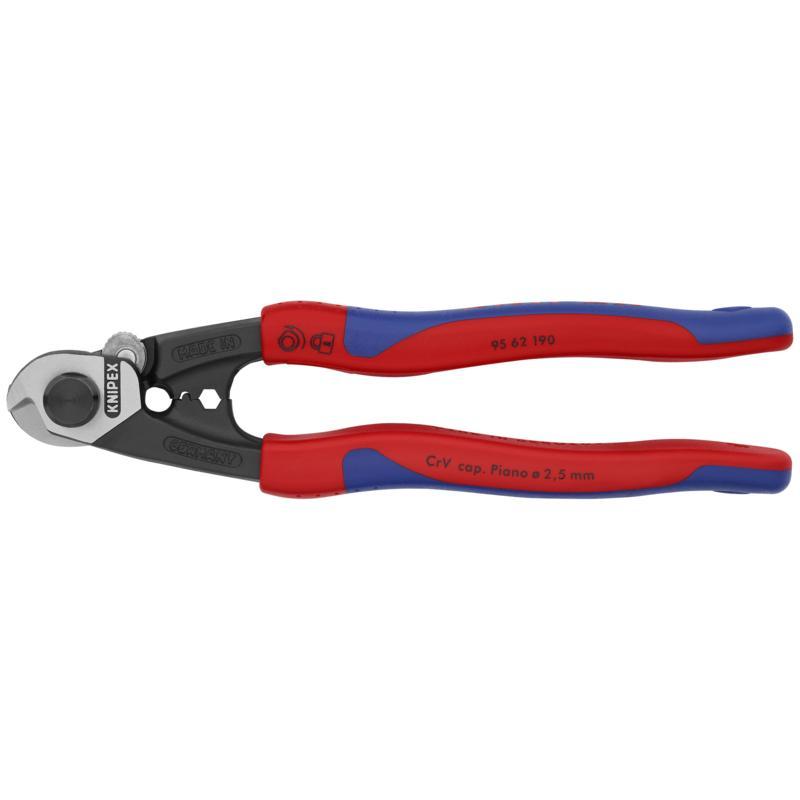 KNIPEX 95 62 190 SBA 7-1/2 WIRE ROPE SHEARS | Bartle & Gibson Wholesale