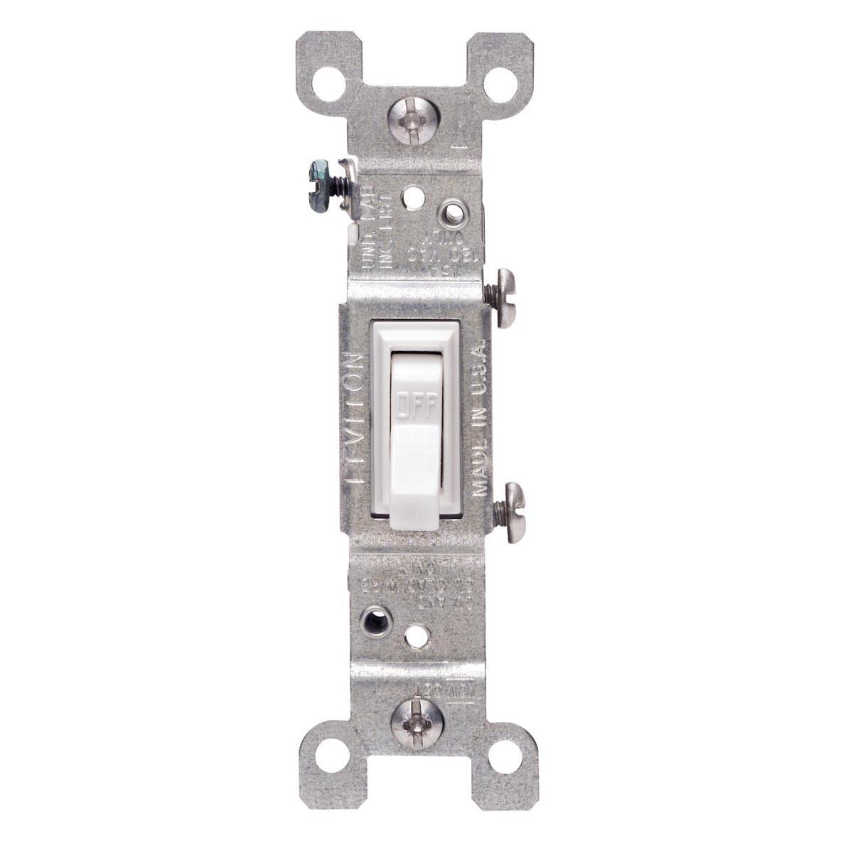 LEVITON 1451-W 15A 120V 1-POLE TOGGLE SWITCH WHITE | Bartle & Gibson ...