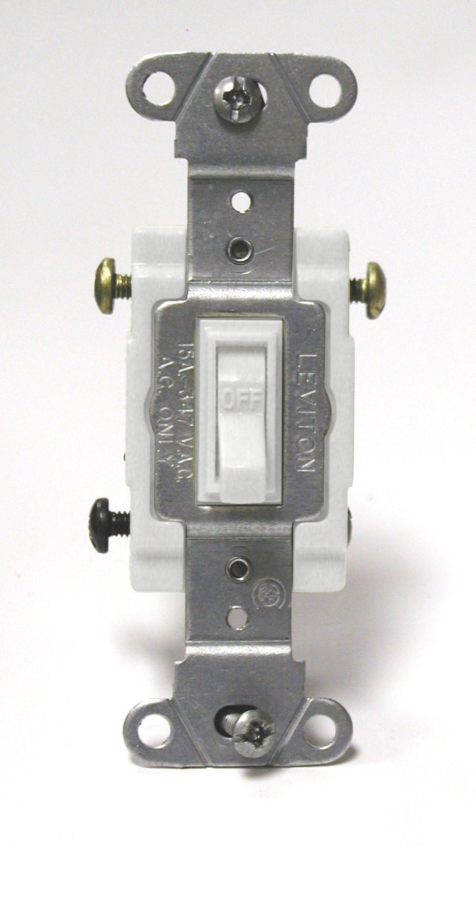 LEVITON 18202-CW 15A 347V 2-POLE TOGGLE SWITCH WHITE | Bartle & Gibson ...