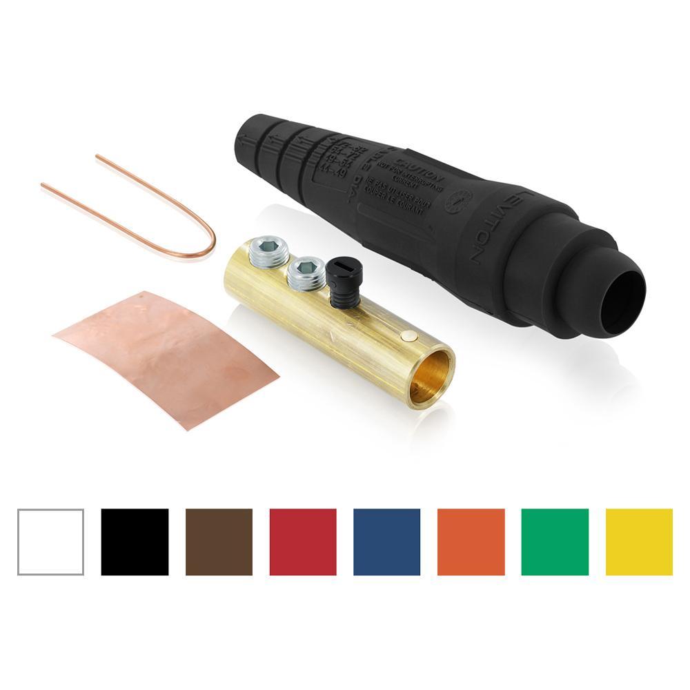 LEVITON 18D31-UB #2-2/0 AWG DETACHABLE BALLNOSE FEMALE PLUG BLUE ...