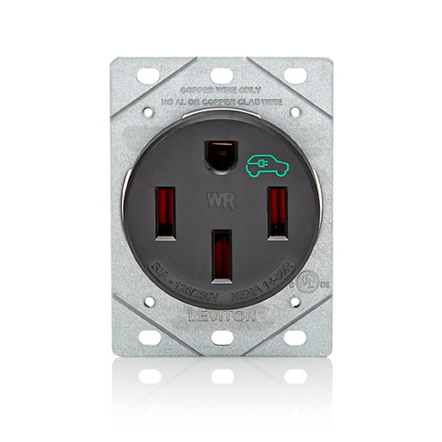 LEVITON 1450W 50A 125/250V 3-POLE 4-WIRE HEAVY DUTY ELECTRIC VEHICLE ...