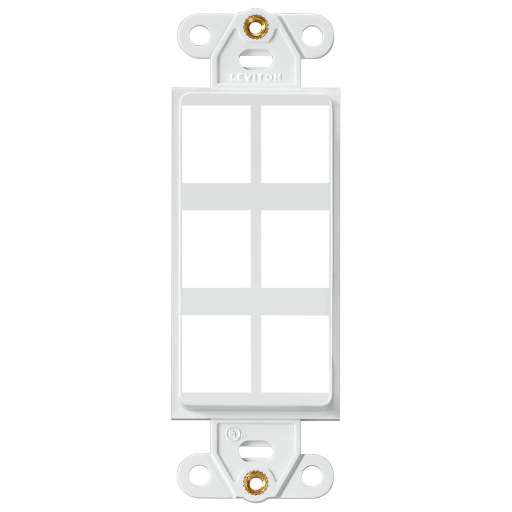 LEVITON 41646-W QUICKPORT 6-PORT DECORA INSERT WHITE | Bartle & Gibson ...