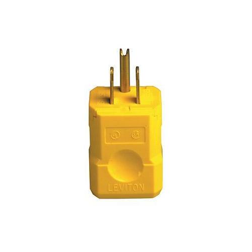 LEVITON 5256-VY 15A 125V 2-POLE 3-WIRE PYTHON PLUG YELLOW | Bartle ...