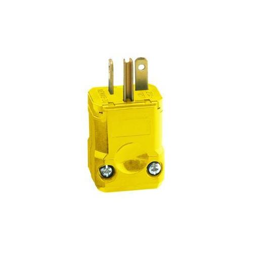 LEVITON 5356-VY 20A 125V 2-POLE 3-WIRE PYTHON PLUG YELLOW | Bartle ...