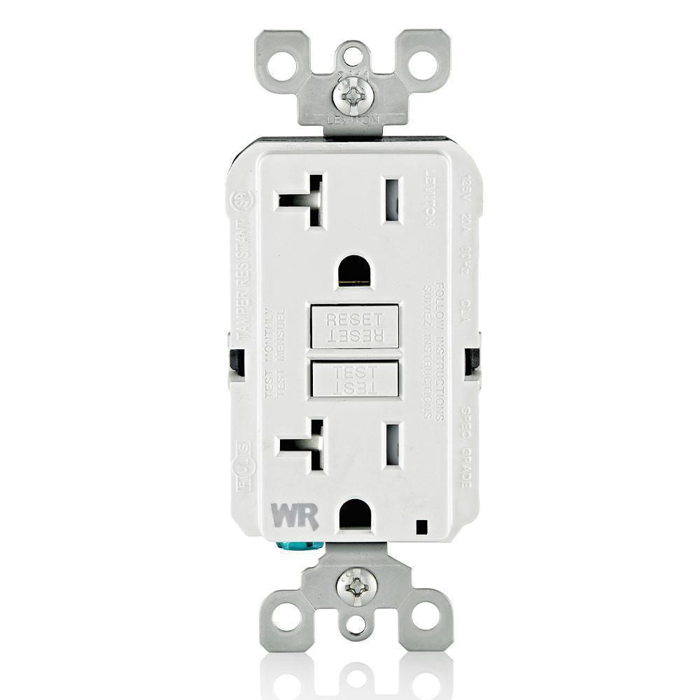 LEVITON GFWT2-W SMARTLOCKPRO 20A 125V WEATHER/TAMPER RESISTANT SELF ...