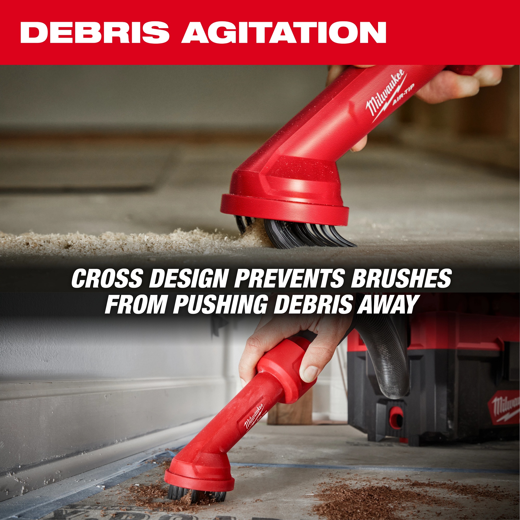 MILWAUKEE 49-90-2035 AIR-TIP CROSS BRUSH TOOL | Bartle & Gibson Wholesale