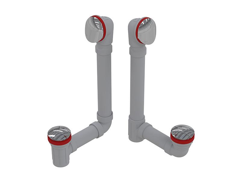 OS&B 5162Q-CP TOTAL 1 ROUND FACE PLATE PVC CLICKER WASTE & OVERFLOW ...