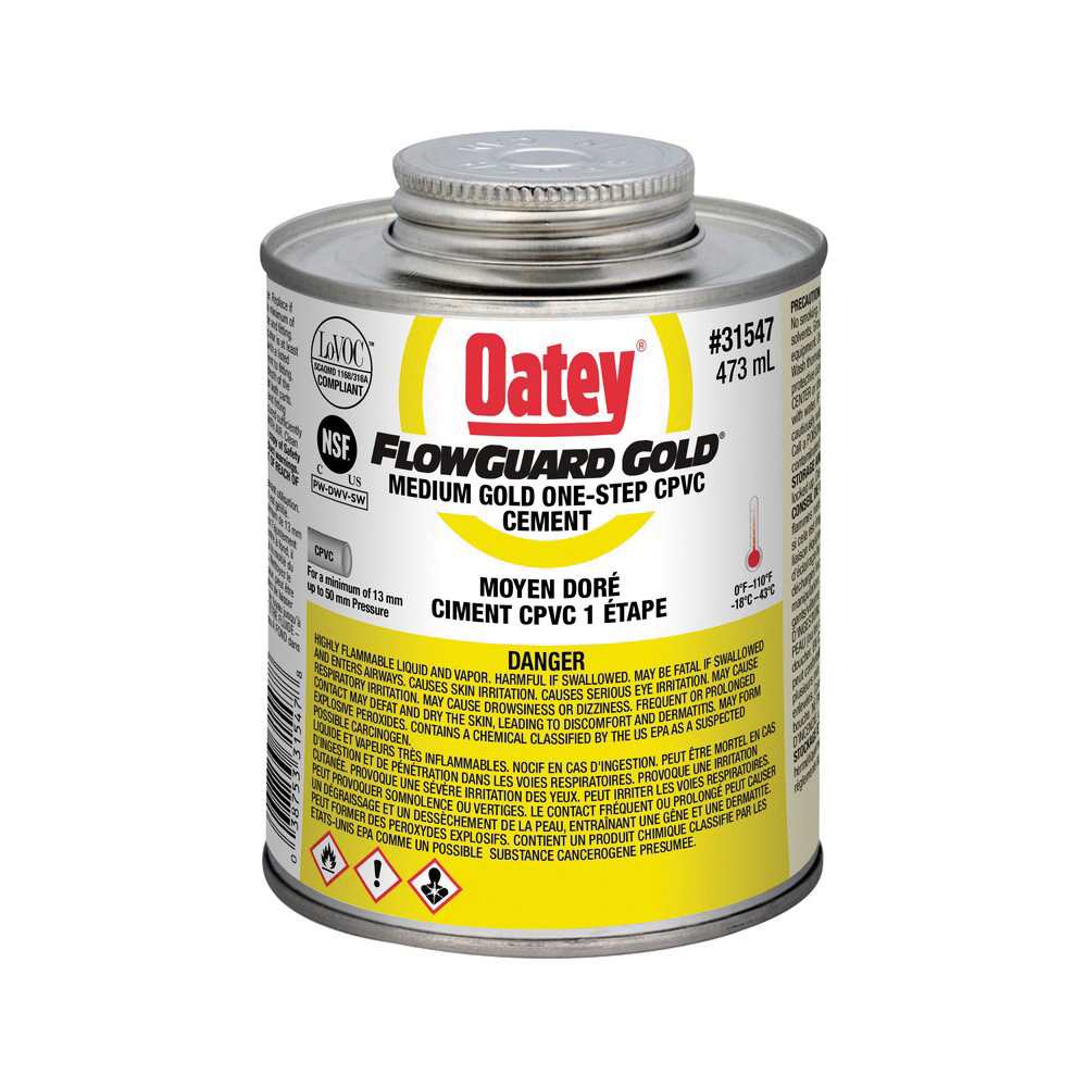 OATEY 31547 473ML FLOWGUARD GOLD CPVC GLUE | Bartle & Gibson Wholesale