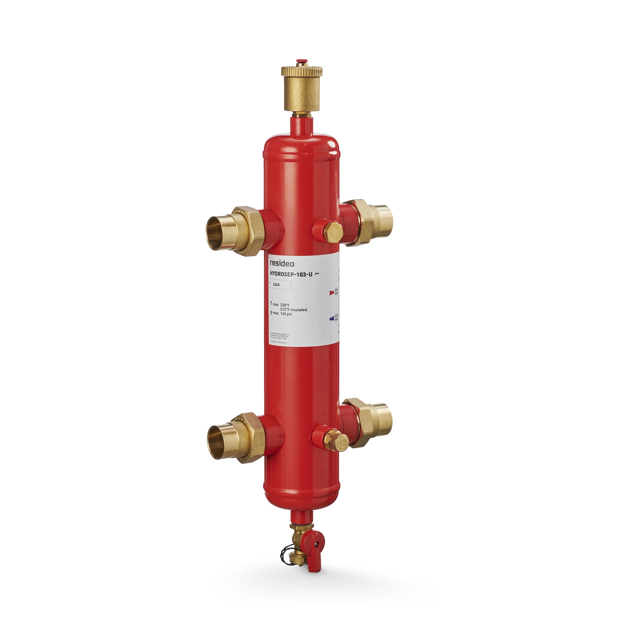HONEYWELL HYDROSEP-104-U/U 1-1/2 UNION HYDRAULIC SEPARATOR | Bartle ...