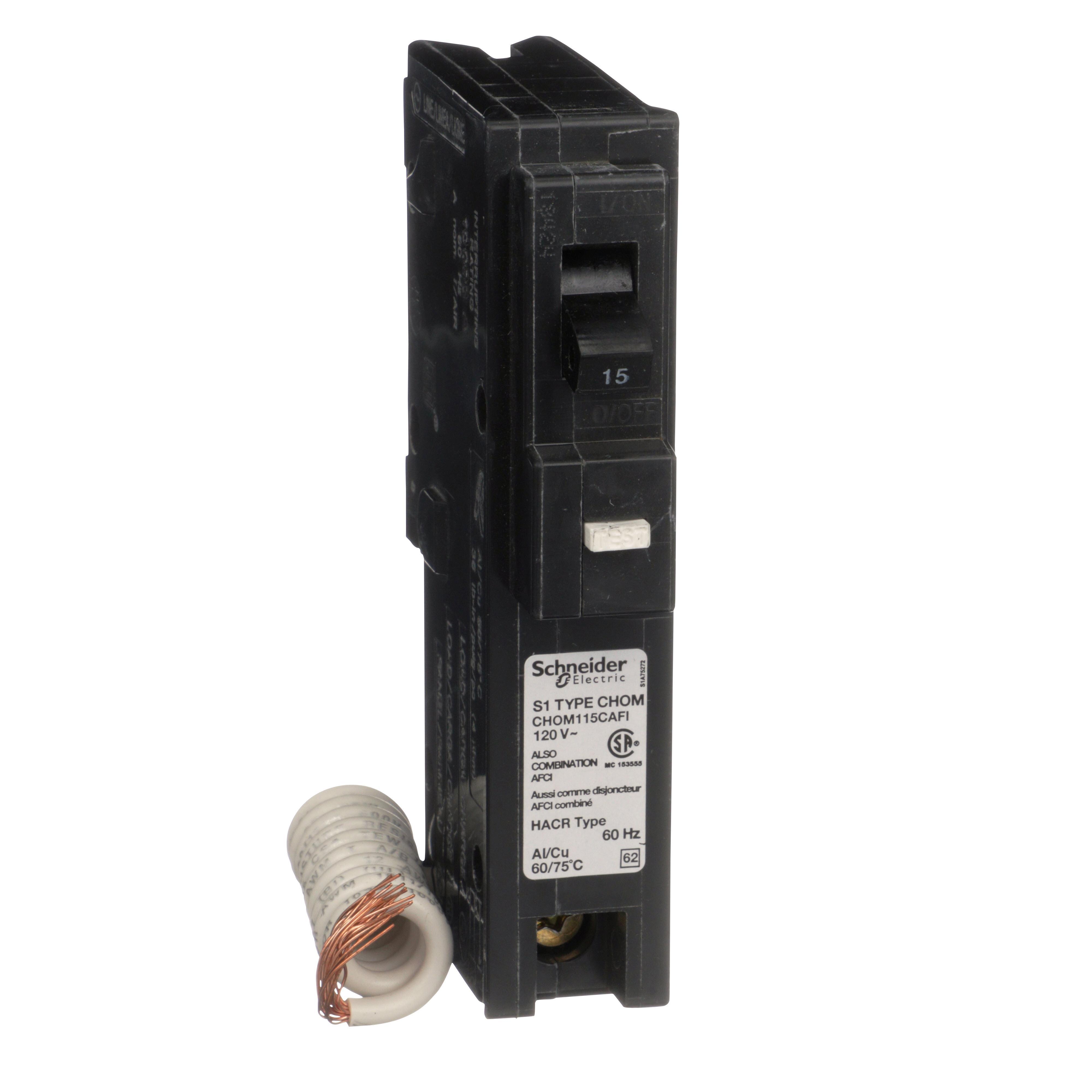 SQUARE D CHOM115CAFI HOMELINE 1P ARC-FAULT PLUG-IN BREAKER | Bartle ...