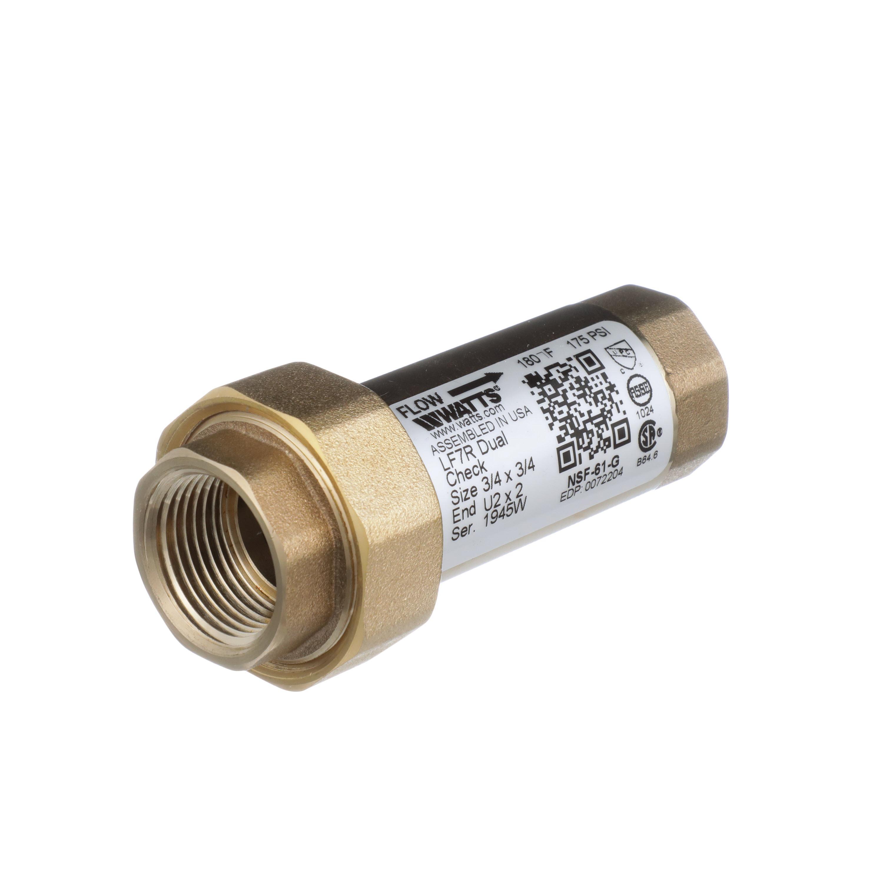 WATTS 0072204 LF7RU2 3/4 DUAL CHECK VALVE | Bartle & Gibson Wholesale