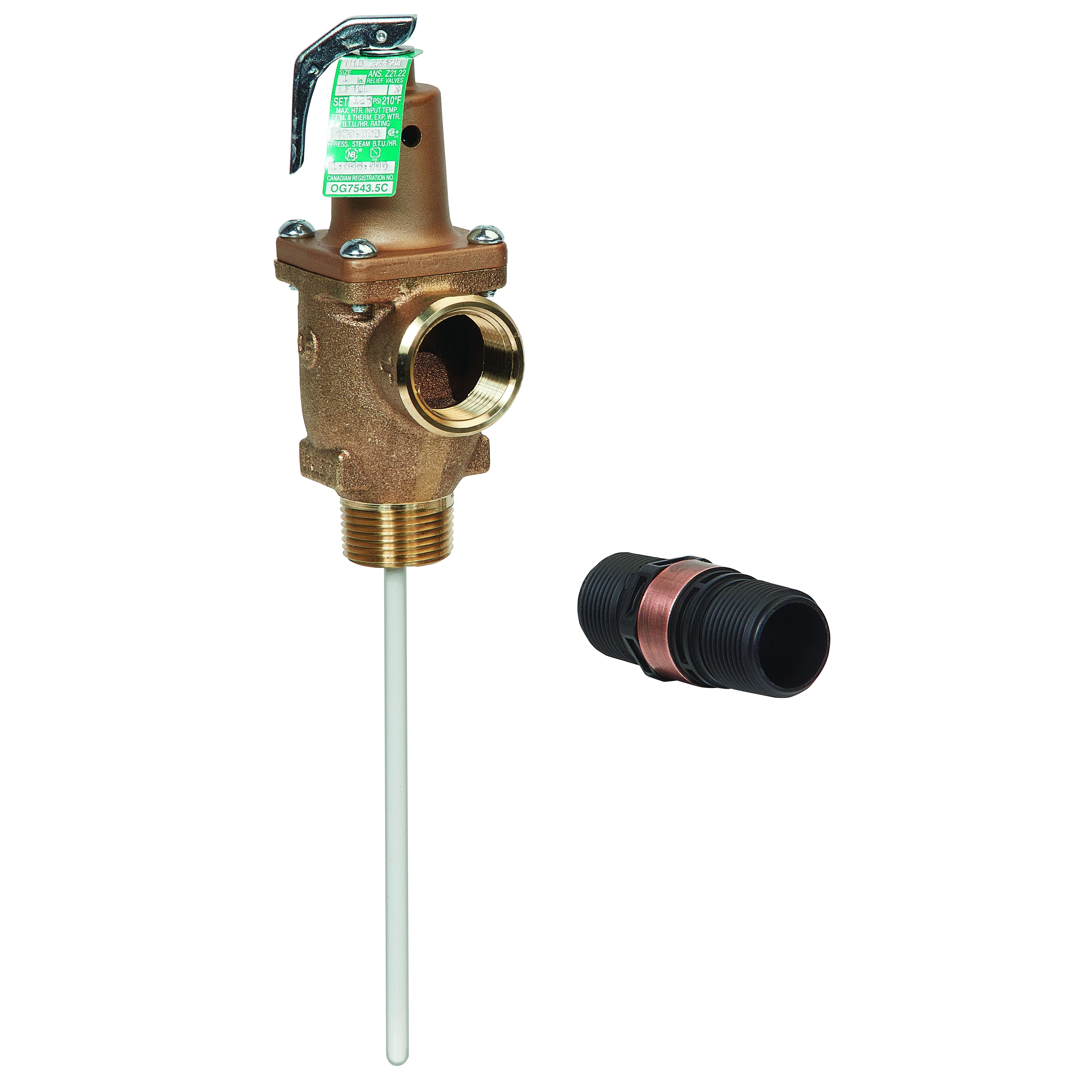 WATTS F121408 LF40L-2 1 IP 210F 125PSI TEMPERATURE & PRESSURE VALVE ...