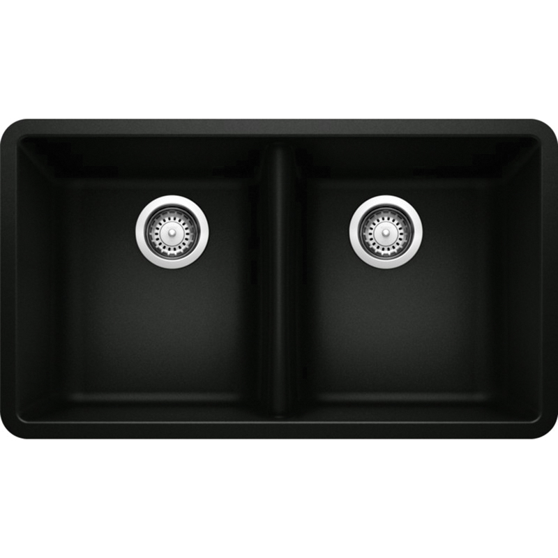 BLANCO 402679 HORIZON 30X18 UNDERMOUNT DOUBLE BOWL SILGRANIT KITCHEN ...