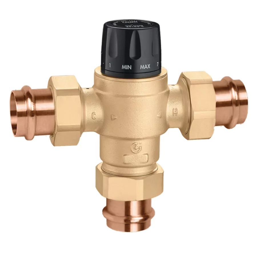 CALEFFI 523176A MIXCAL+ 1-1/4 PRESS HIGH FLOW 3-WAY THERMOSTATIC MIXING ...