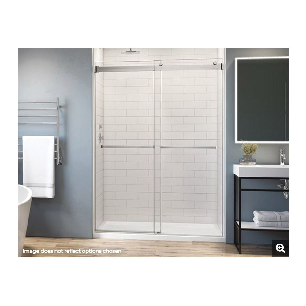 FLEURCO NPS160-11-40 GEMINI PLUS 60X79 INLINE SHOWER DOOR CHROME/CLEAR ...