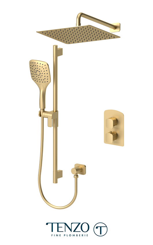 TENZO DET32-20112-BG DELANO 2-FUNCTION THERMOSTATIC SHOWER TRIM KIT ...