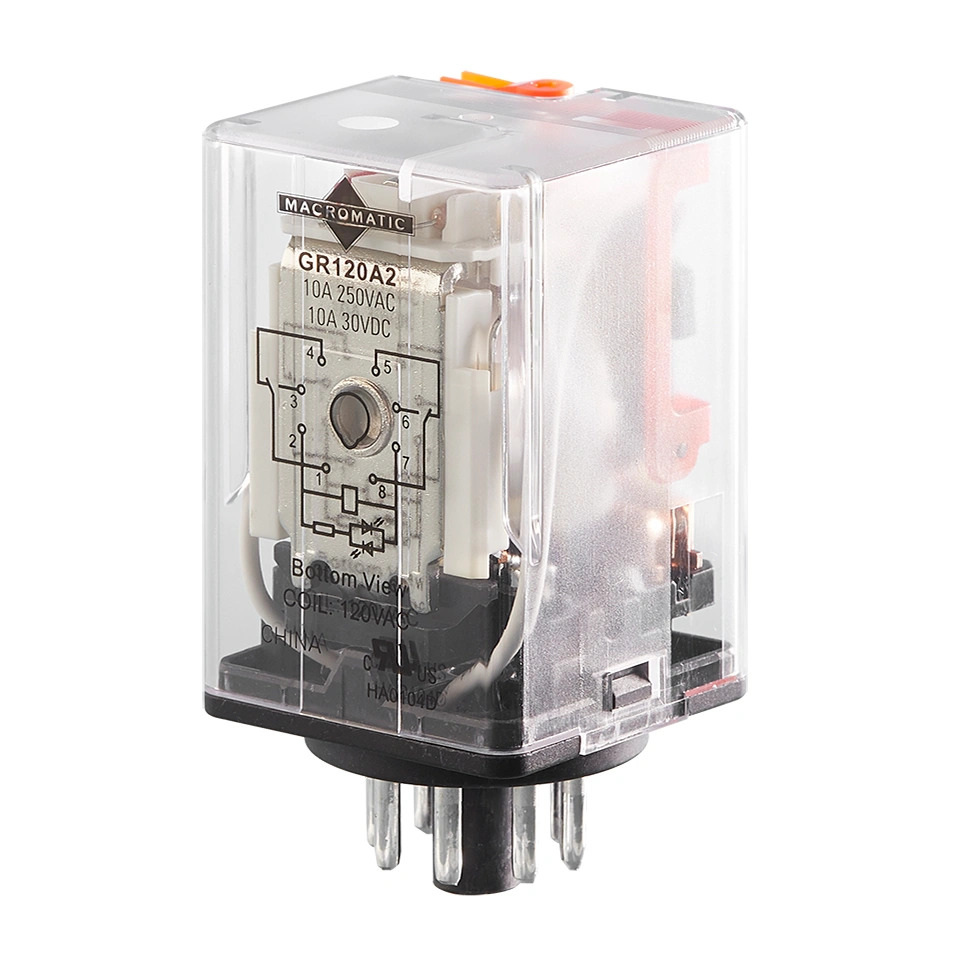 MACROMATIC GR120A2 ROUND 10A LED 2 FORM C 120V CONTROL RELAY | Bartle ...