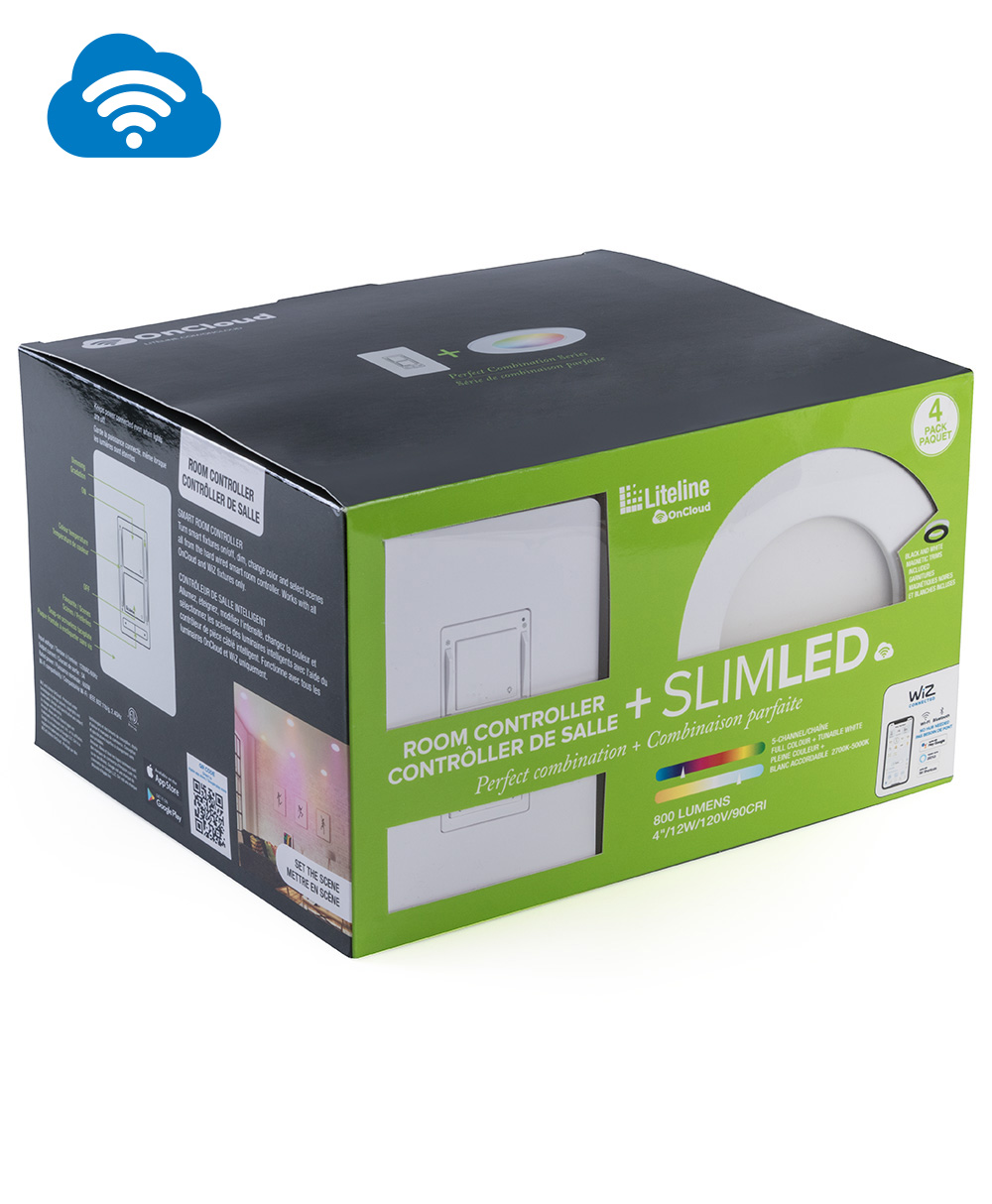 LITELINE SLM4-RGBTW-WHBK-4KT 4 LED X4 LGHT W/ROOM CNTR | Bartle ...