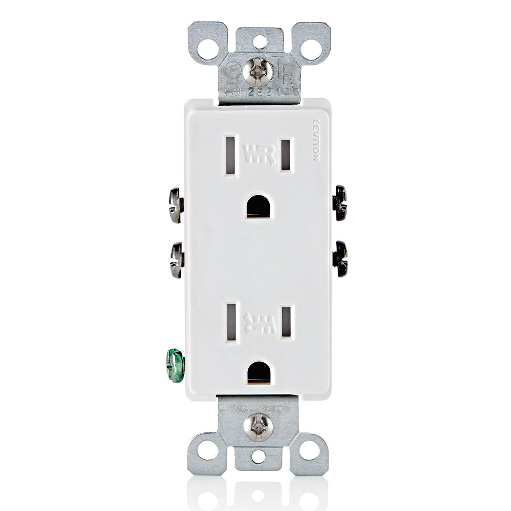 LEVITON B5325-T0W TAMPER PROOF 15A RECP DECORA | Bartle & Gibson Wholesale