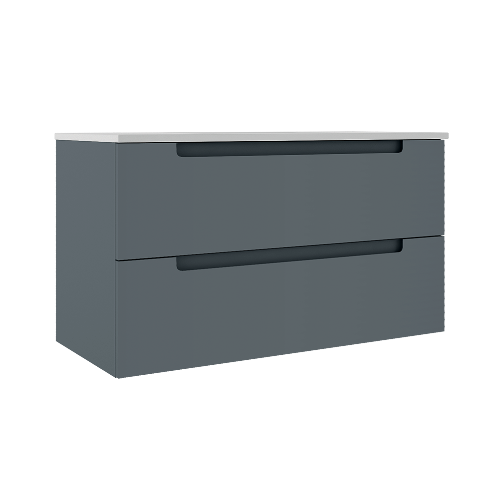 ICO BC1003.SB CODA 36 WALL MOUNT VANITY WITHDRWR STEEL BLUE | Bartle ...