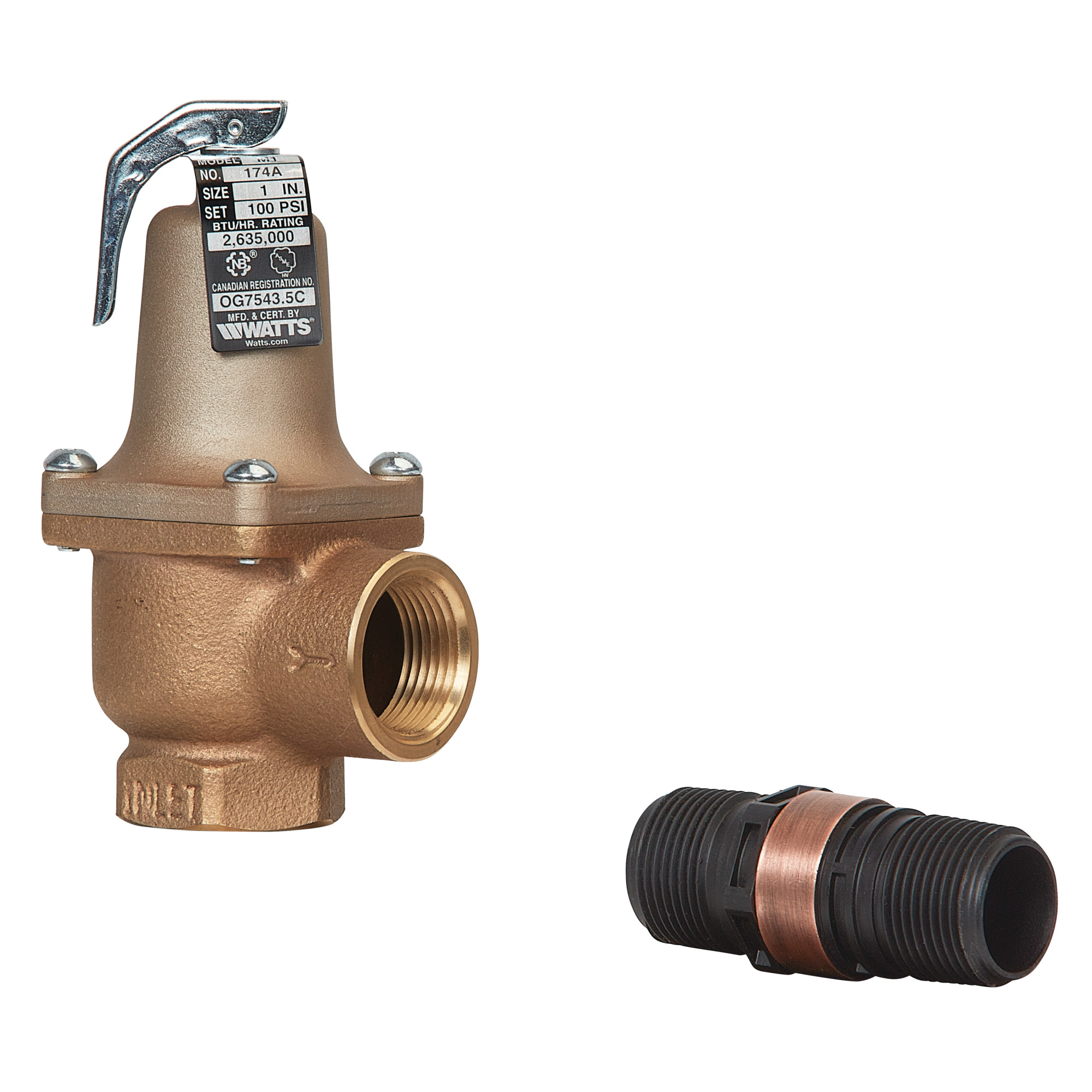 WATTS F274853 174A-CAN 1 100PSI PRESSURE RELIEF VALVE WITH FLOOD SENSOR ...