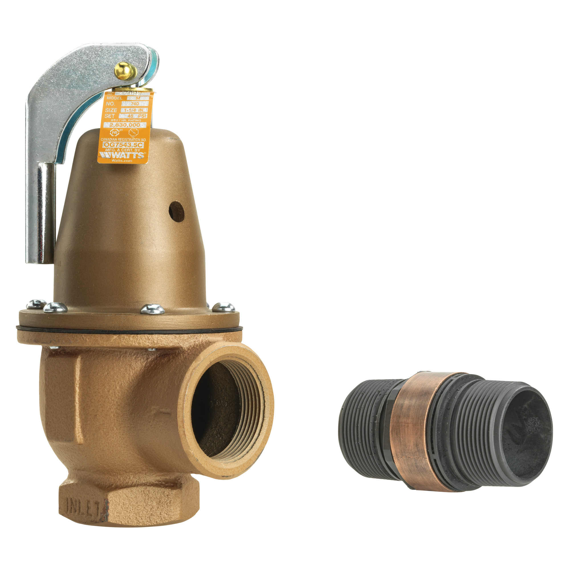 WATTS F383015 740-CAN 1-1/4 30PSI PRESSURE RELIEF VALVE WITH FLOOD ...