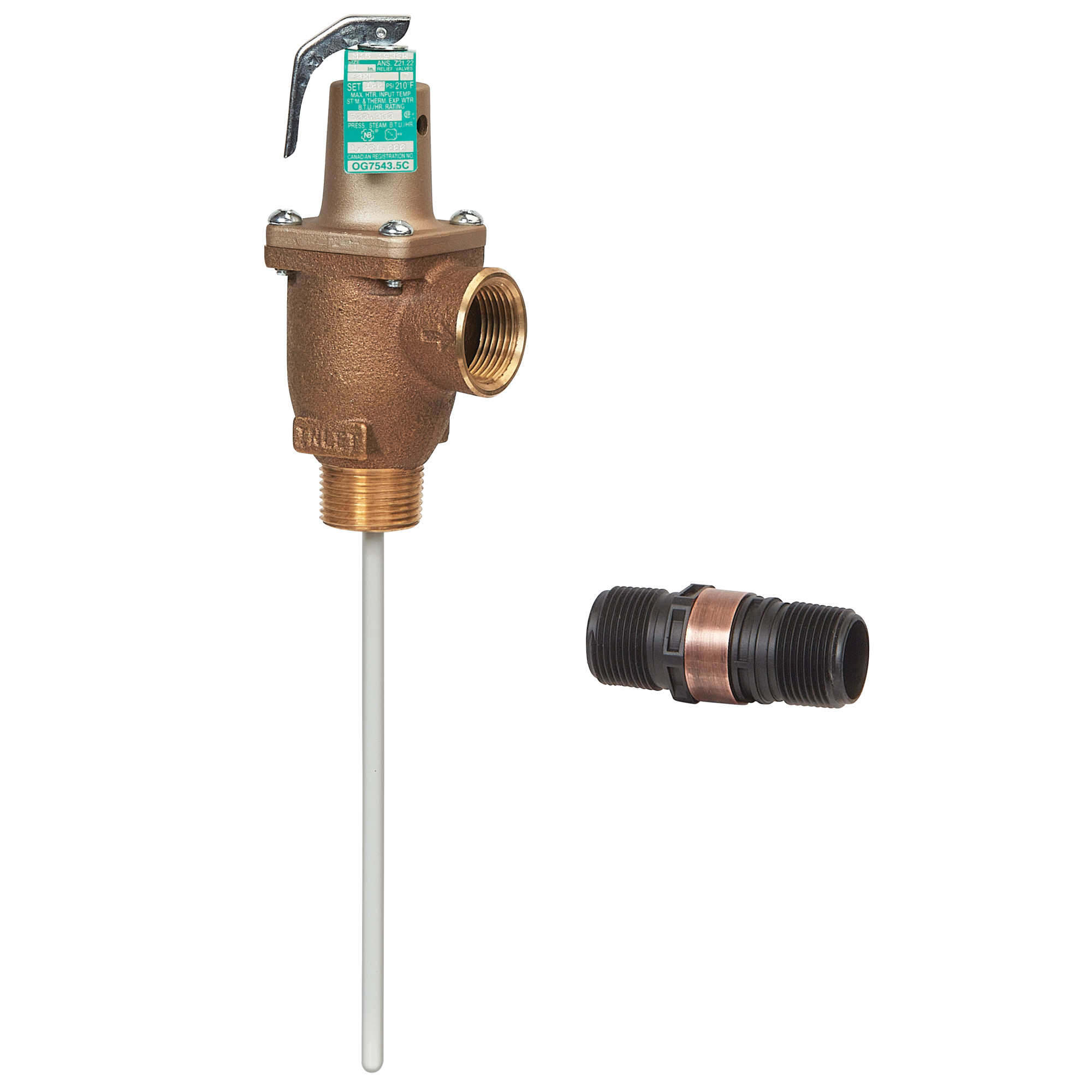 WATTS F163784 40XL-7 1 125 PSI TEMPERATURE & PRESSURE VALVE WITH FLOOD ...