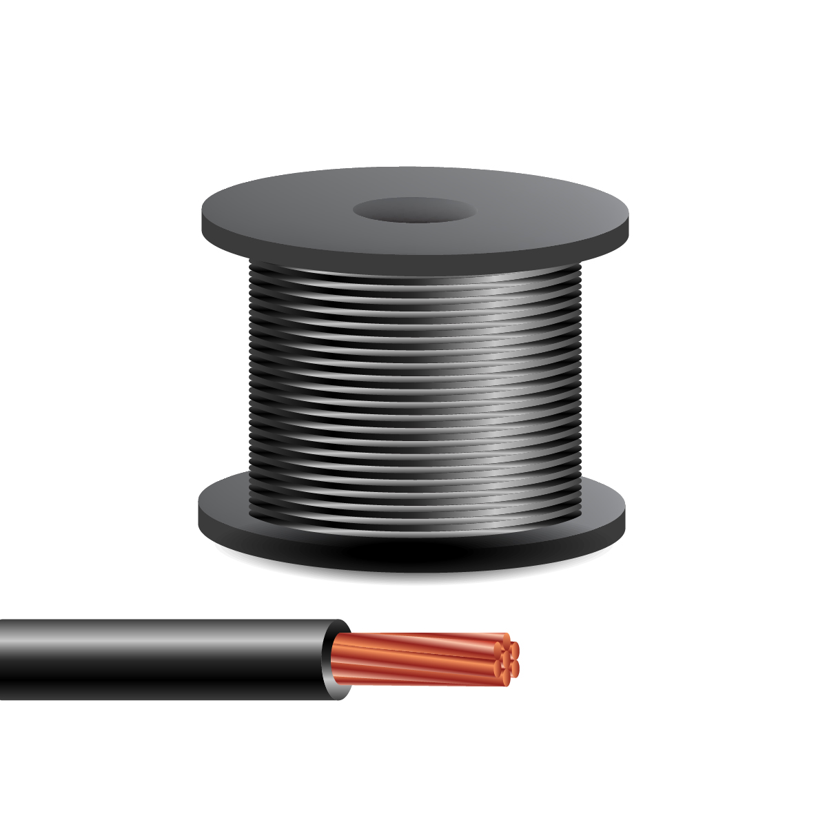 10 (300M) SOLID COPPER RW90 WIRE BLACK | Bartle & Gibson Wholesale