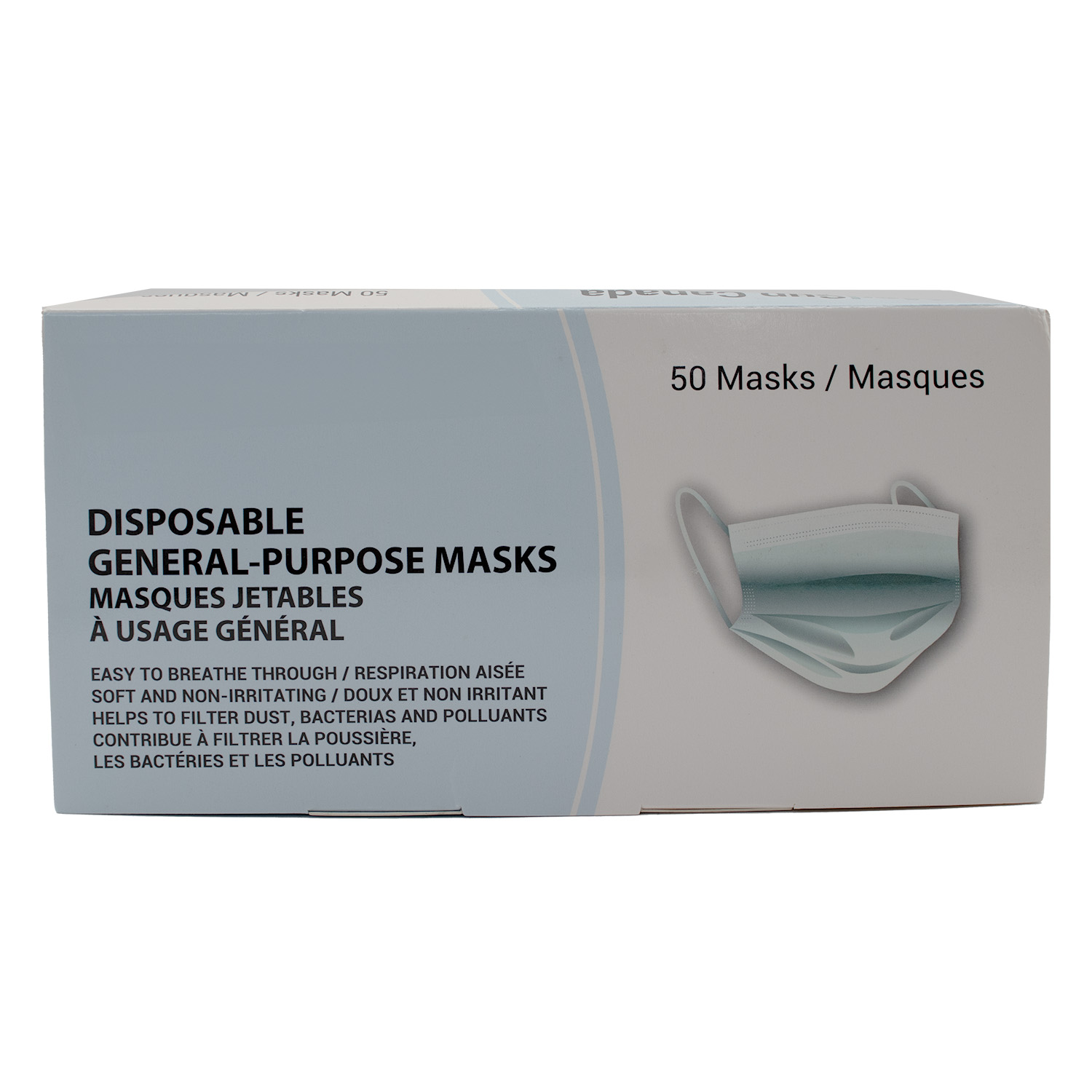 3-PLY NON-MED DISPOSABLE FACE MASK - BOX OF 50 | Bartle & Gibson Wholesale