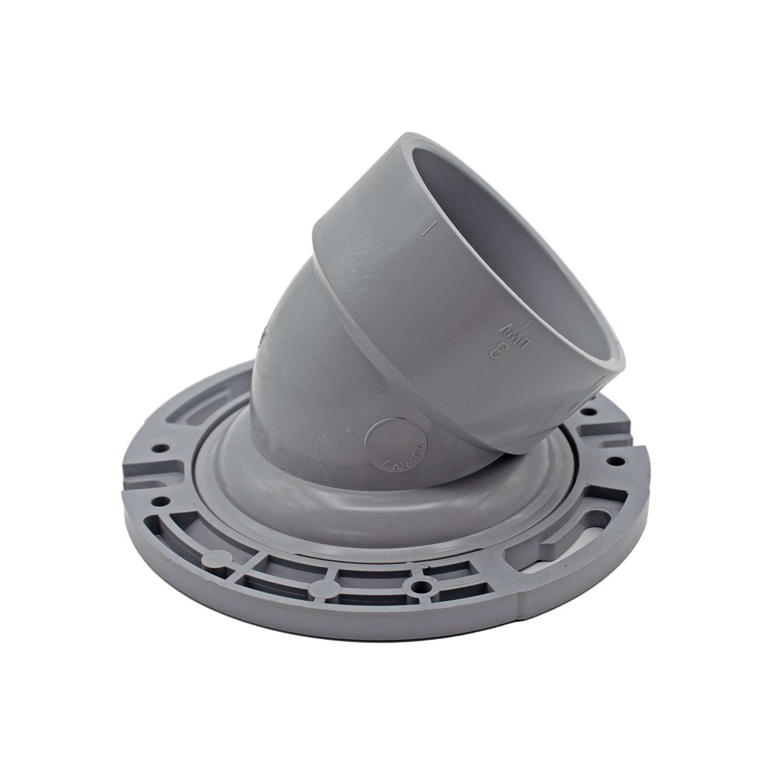 4X3 HUB 45 OFFSET PVC DWV CLOSET FLANGE | Bartle & Gibson Wholesale