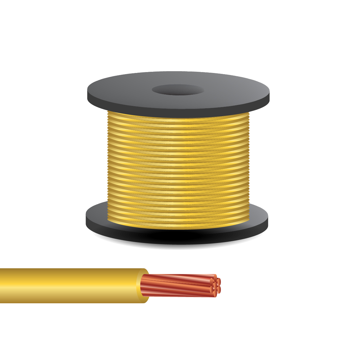 14 (150M) 41-STRAND COPPER 105C TEW WIRE YELLOW | Bartle & Gibson Showroom