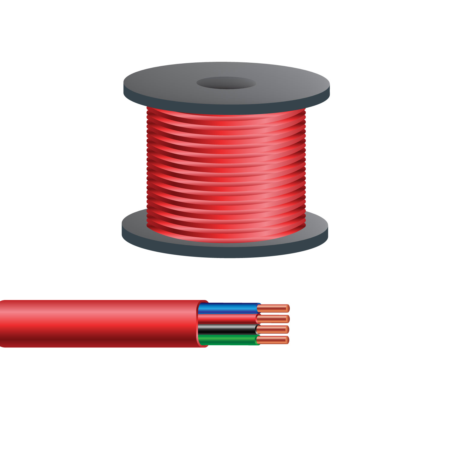 4C-18 (75M) SOLID COPPER 105C FT4 FIRE ALARM WIRE RED | Bartle & Gibson ...