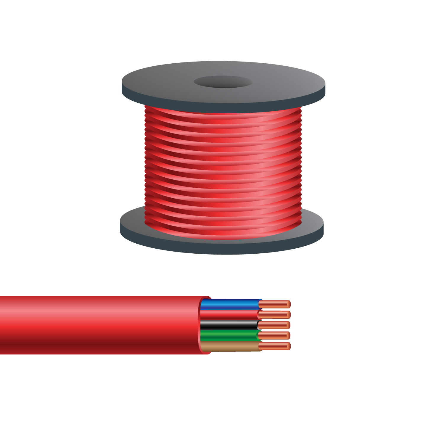 5C-18 (300M) SOLID COPPER 105C FT4 FIRE ALARM WIRE RED | Bartle ...