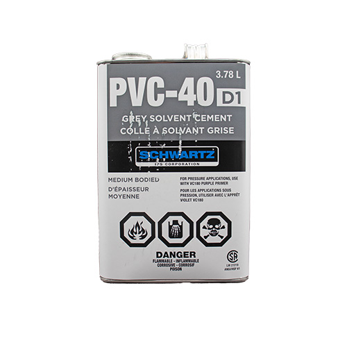 SCHWARTZ 19012 PVC 40 D1 4L GRAY CEMENT | Bartle & Gibson Wholesale
