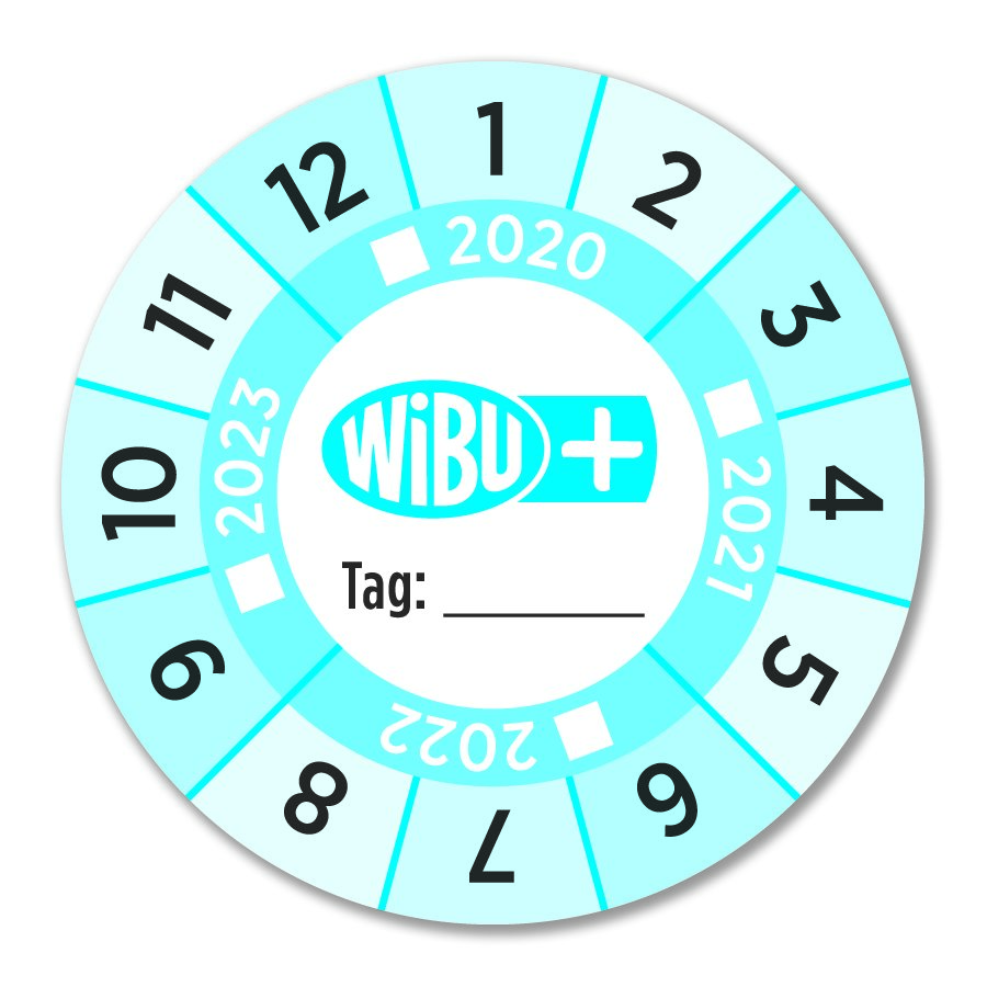 WiBUplus Anbruchplaketten, 1 Bogen à 70 Etiketten | WiBU