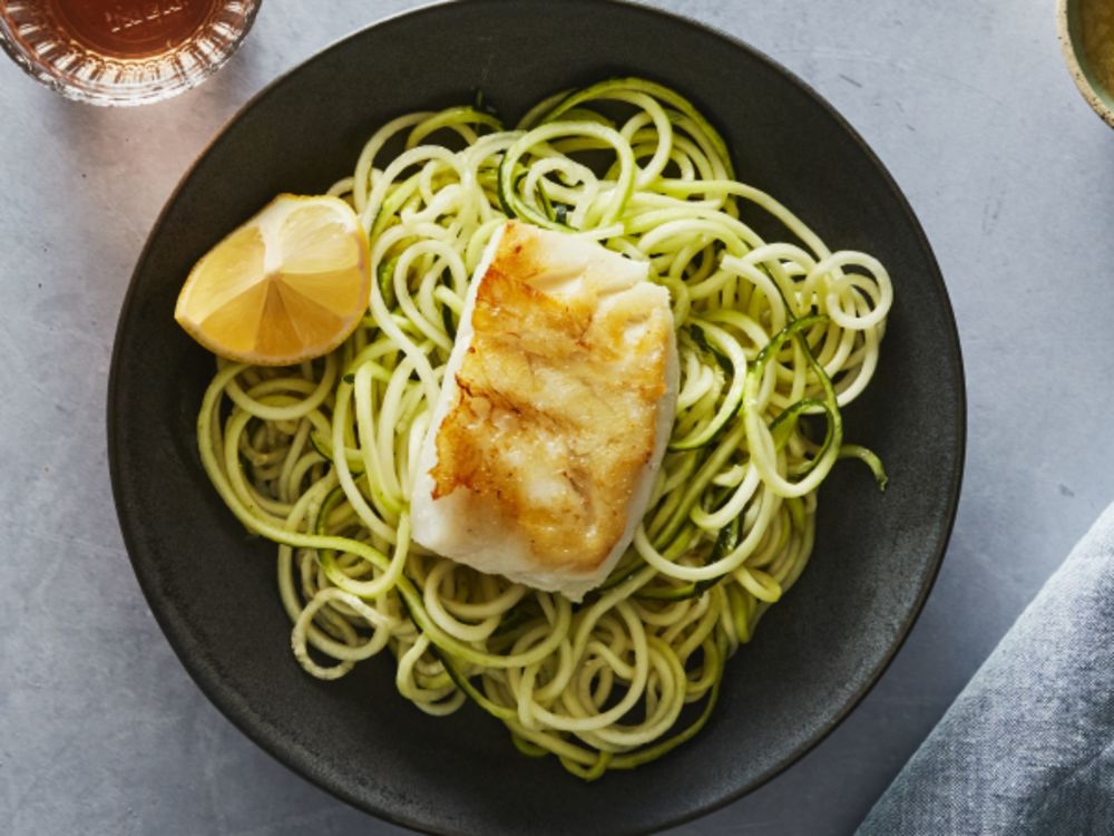 One-Pan Pacific Cod with Lemony Zucchini Noodles | Wild Alaskan Company